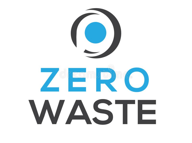 White Background Zero Waste Logo, Zero Waste Vector Logo or Icon Stock ...
