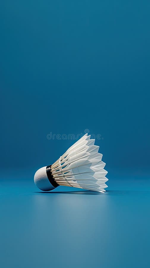 A White Badminton Ball, with Simple Lines and Curves that Highlight a ...