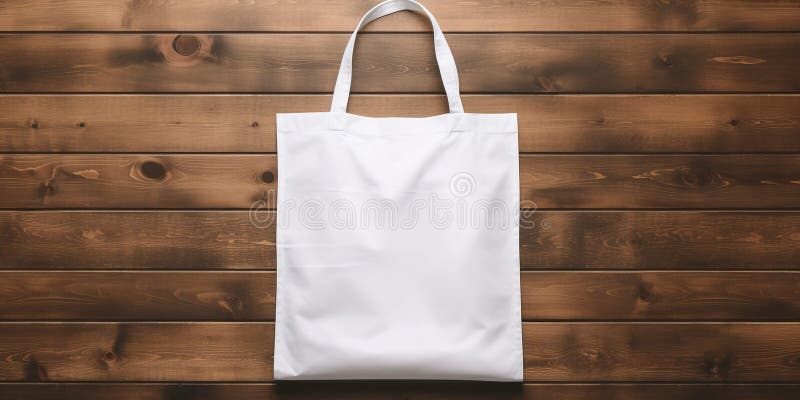 White Bag on a Table, Template for Your Design Stock Illustration ...