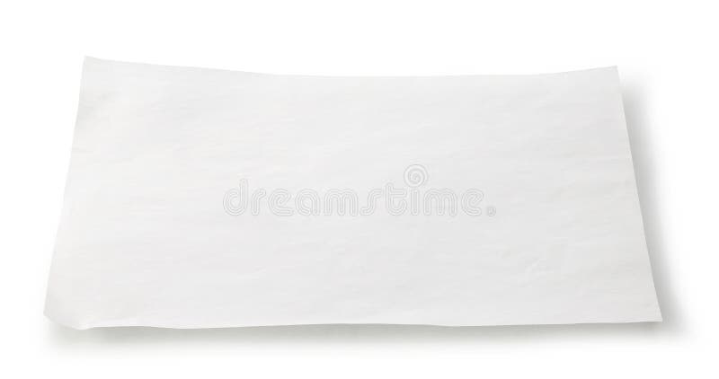 White baking paper sheet stock photo. Image of abstract - 204466356