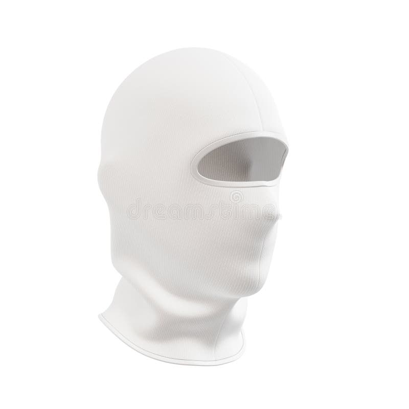 A White Balaclava Isolated on a Blank Background Stock Image - Image of ...