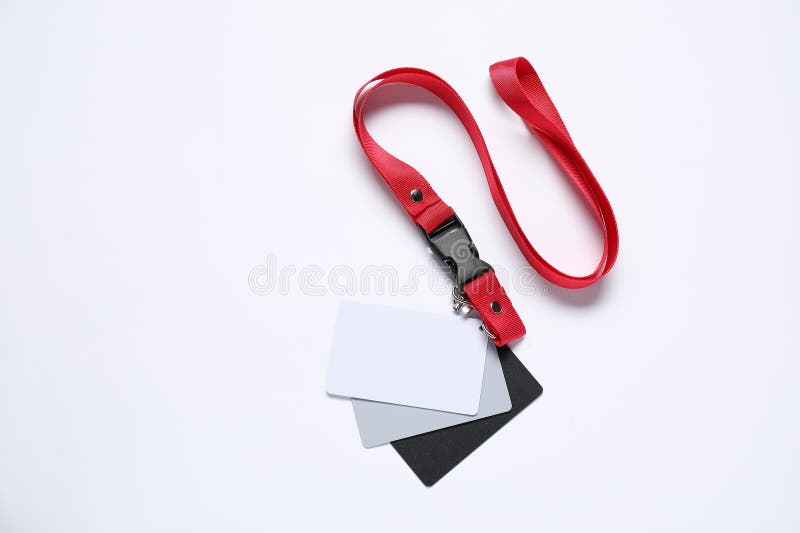White Balance Calibration Cards on White Background, Top View Stock ...