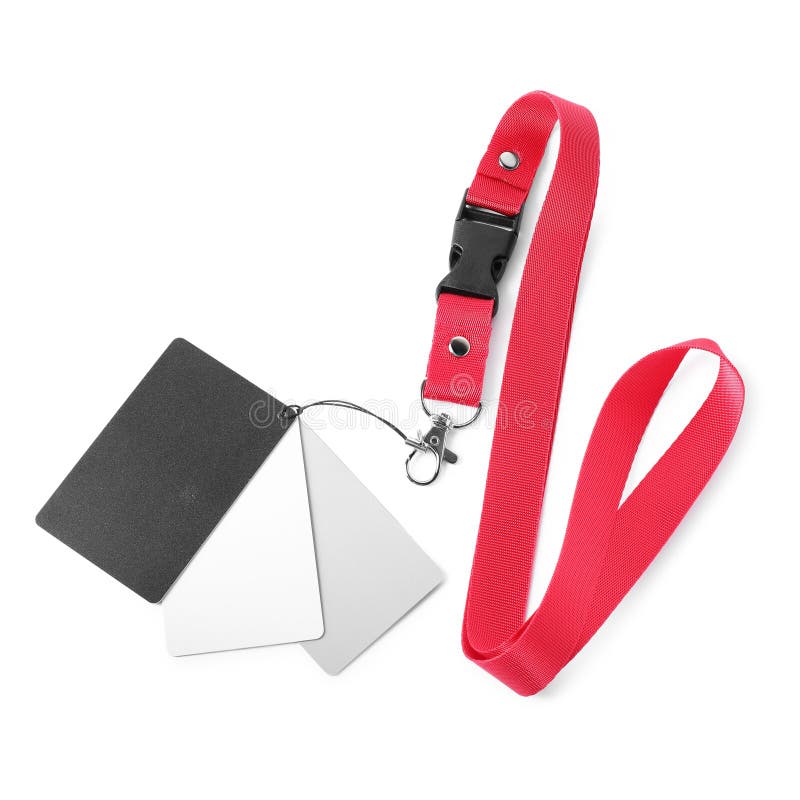 White Balance Calibration Cards on White Background, Top View Stock ...