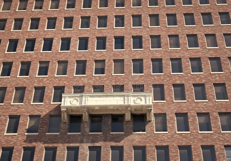 White Balcony on Brick-built Structure Facade, Building Element Stock ...