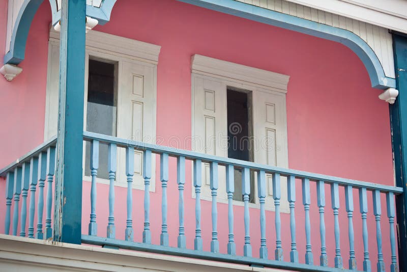 White balcony railing stock image. Image of paint, details - 7675415