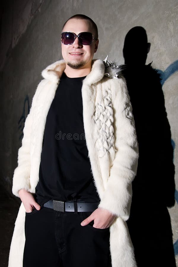 White Bald Man Posing Like A Pimp Stock Photo - Image of gangster ...
