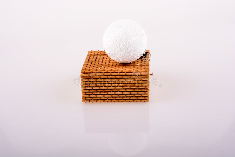 White ball on box stock image. Image of concept, white - 122900171
