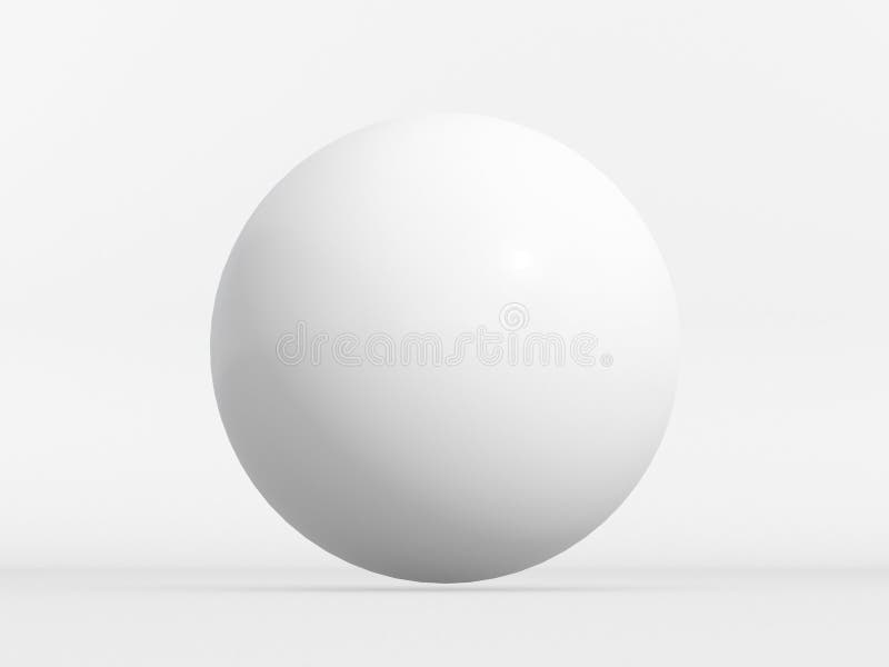 White Ball Isolated on White Background with Clipping Path Stock ...
