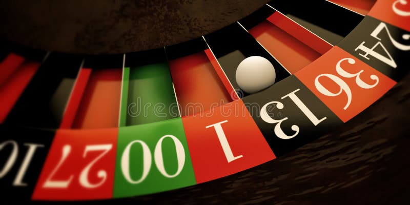 White Ball on Roulette Wheel Stock Illustration - Illustration of luck ...