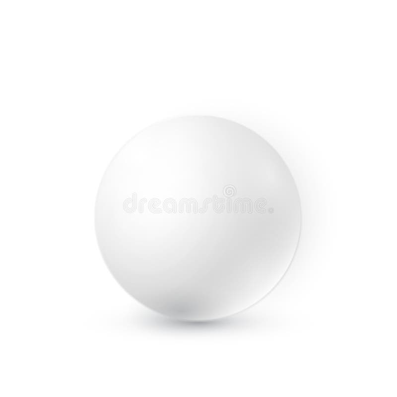 White Ball with Shadow. 3D Sphere Stock Vector - Illustration of vector ...