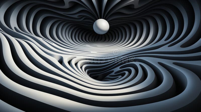 A White Ball in a Spiral Pattern Stock Illustration - Illustration of ...