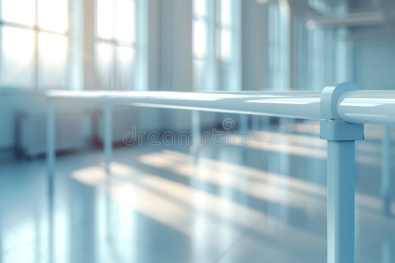 White Ballet Class Room, Dance Barre in Studio Classical School ...