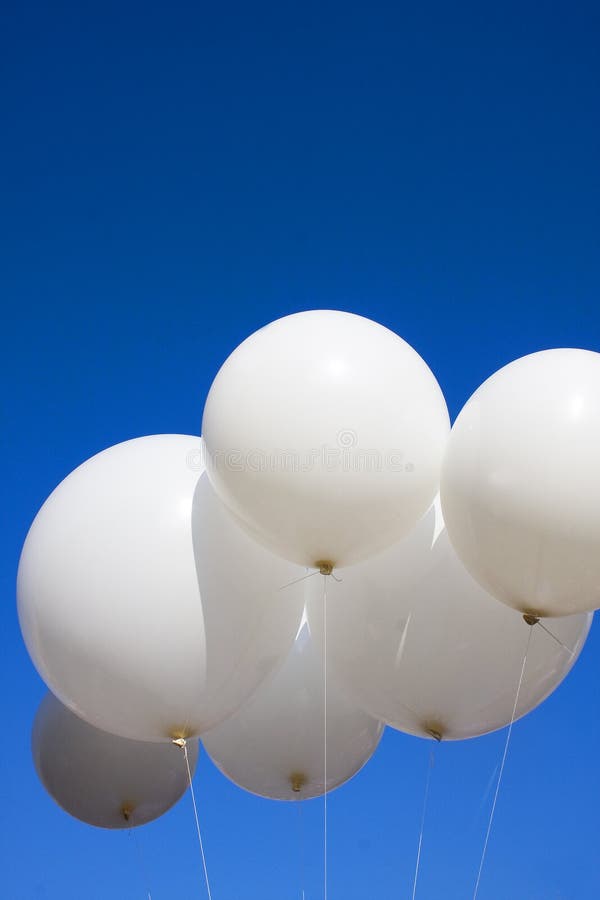 White balloons stock photo. Image of inflatable, legareleggero - 7422336