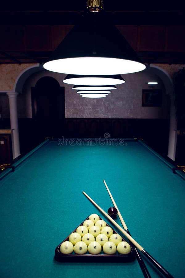 White Balls for Billiards in a Triangle Stock Photo - Image of pool ...
