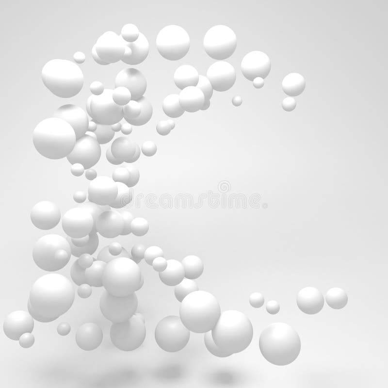 White Balls Decorative Abstract Background Stock Illustration ...