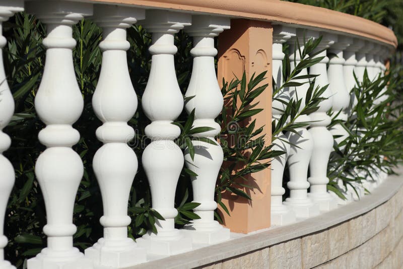 A white baluster stock photo. Image of balaustrade, concrete - 99200482