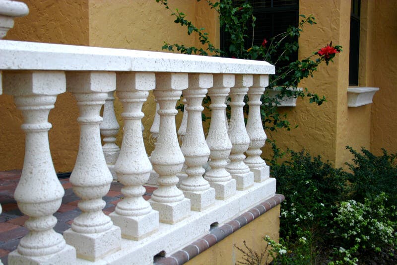 White Balustrade stock image. Image of railing, white, entrance - 523603