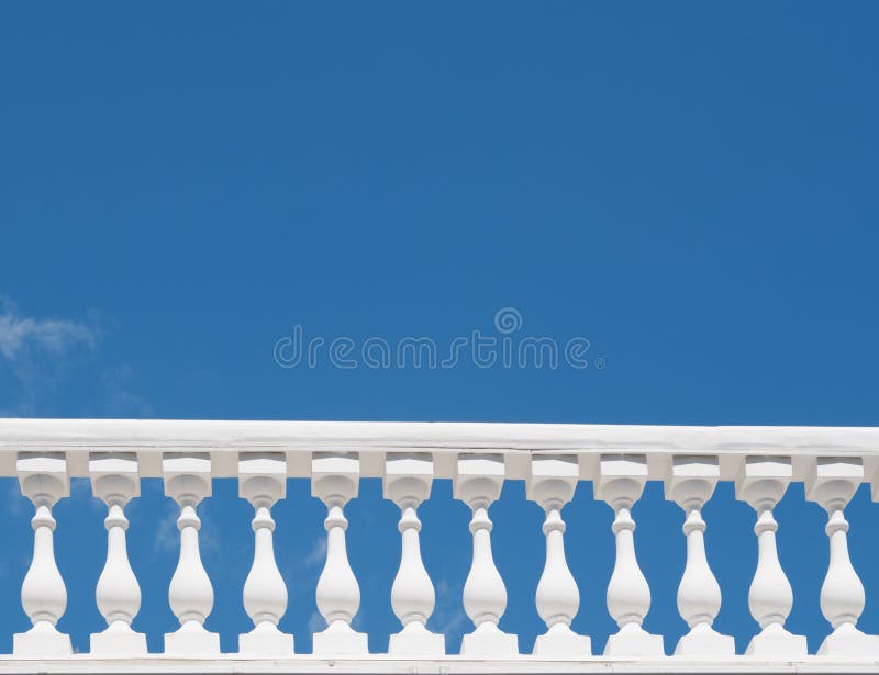 White balustrade closeup stock photo. Image of handrail - 76525560