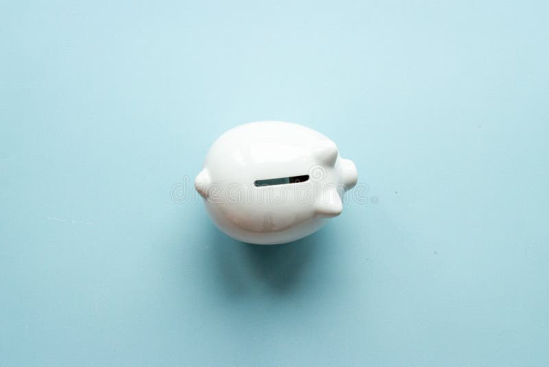 White Bank Top View. Currency Saving and Investments Concept Stock ...