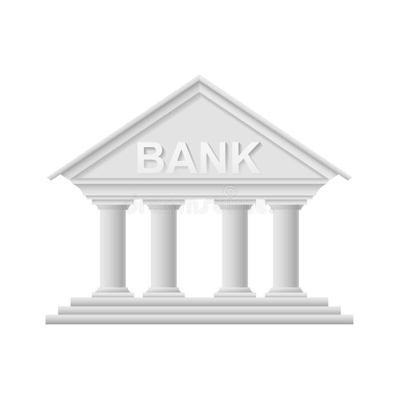 White bank, vector stock vector. Illustration of graphic - 66833670