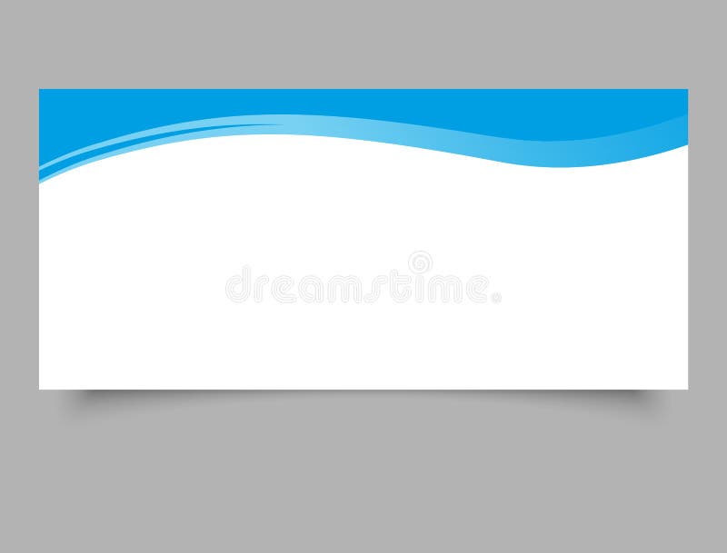 White Banner with Blue Wave. Flyer for Printing. Presentation Graph ...
