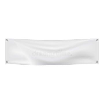 White Banner Mockup, Realistic Style Stock Vector - Illustration of ...