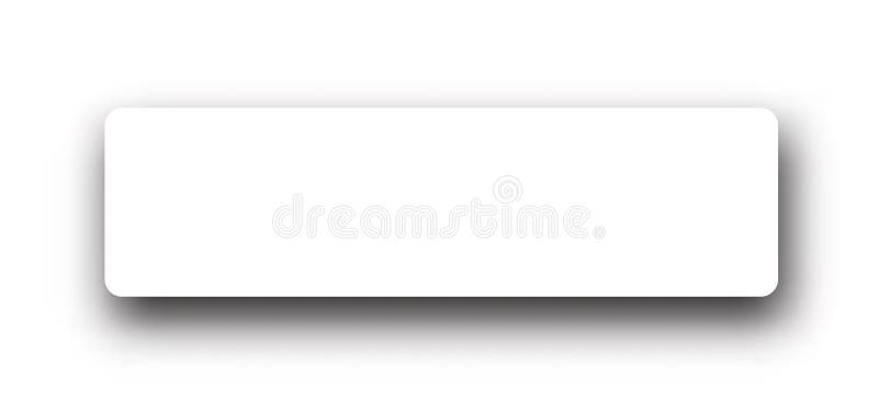 White Banner or Rectangular Poster Vector Template with Shadow. Stock ...