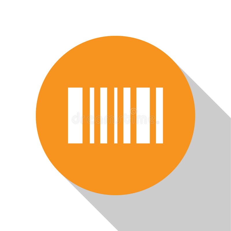 Barcode Circle Flat Orange Icon Stock Vector - Illustration of orange ...
