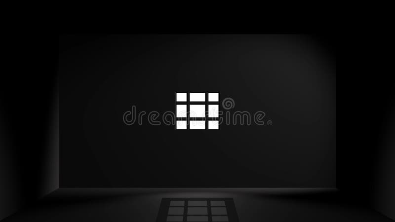 Prison Cell Window Casting Shadow in Dark Room Stock Footage - Video of ...