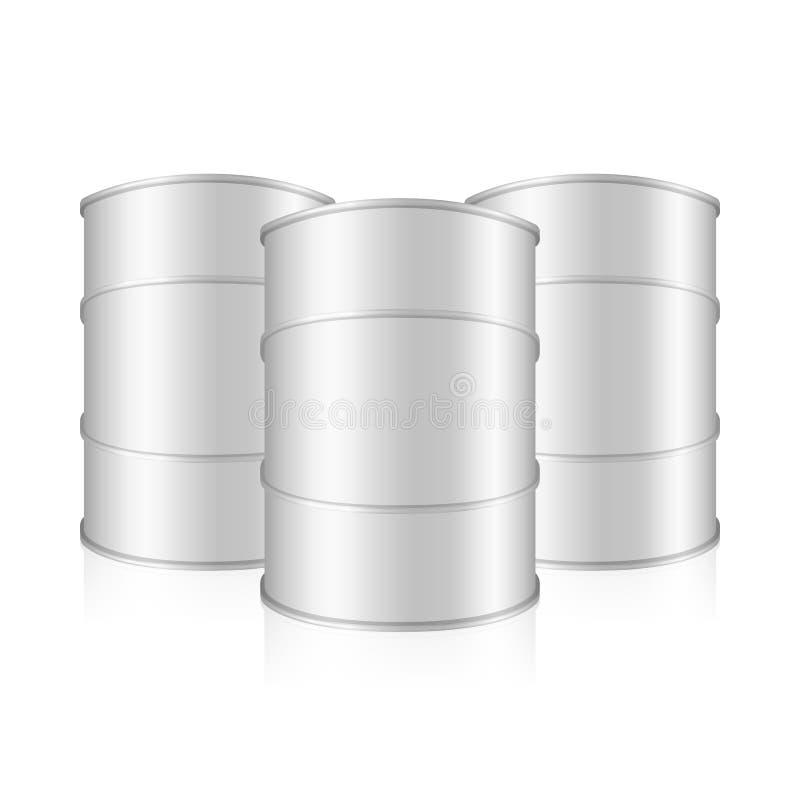 White Barrels stock vector. Illustration of fossil, metal - 49044979