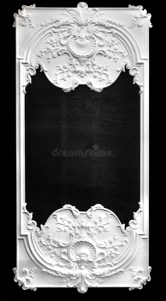 White bas relief frame stock image. Image of black, technique - 29972683