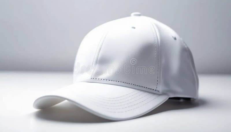 White Baseball Cap on Light Background Stock Illustration ...
