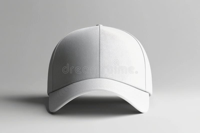 White Baseball Cap Mock-up Displayed on a Clear Background Stock Photo ...