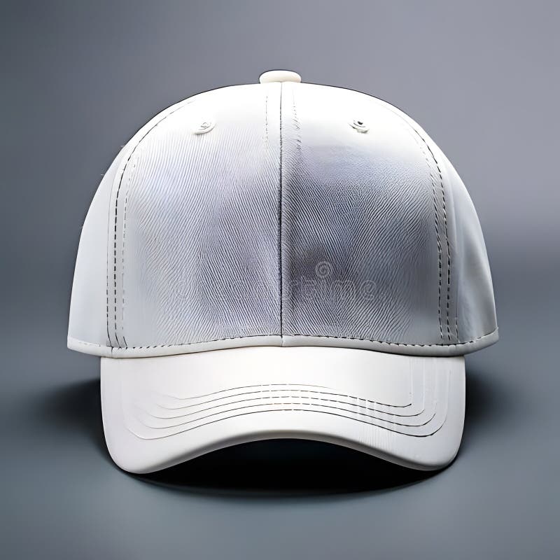 White Baseball Cap Mockup Front and Back View on a Neutral Gray ...