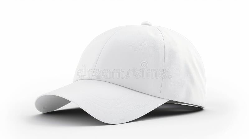 White Baseball Cap Mockup Isolated on Plain White Background for ...
