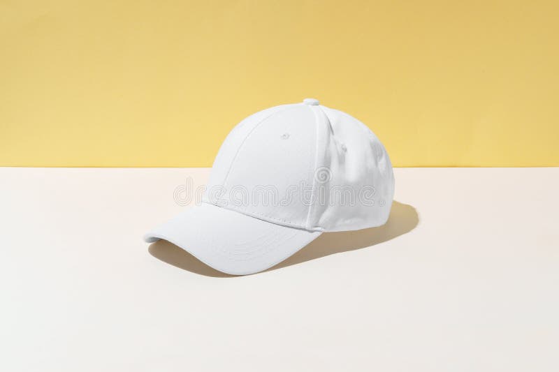White Baseball Cap on Table Stock Image - Image of cotton, white: 311638317