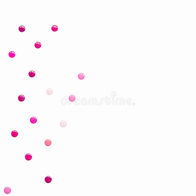 White Basic Background Square with Chaotic Identical Dots of Pink ...