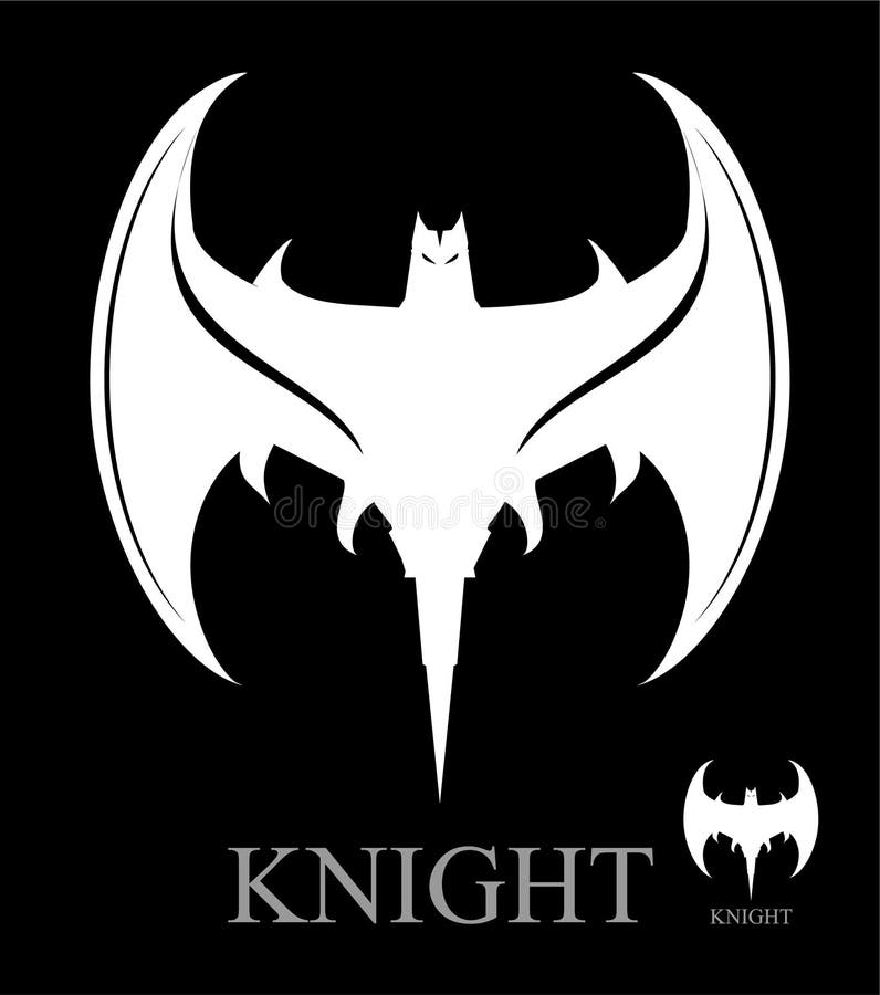 White Bat. White Bat with the Axe Wing Stock Vector - Illustration of ...