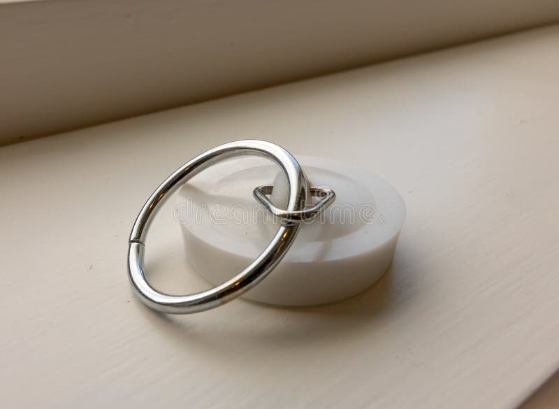 White Bath Plug stock image. Image of wash, plastic - 101374475