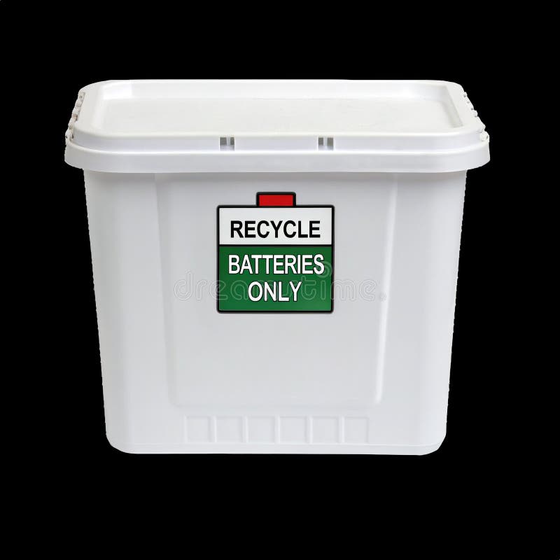 White Battery Recycling Container Promoting Environmental ...