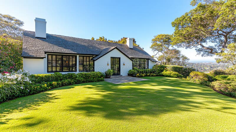 White Beach House Features Large Windows, Double Doors, and Beautiful ...