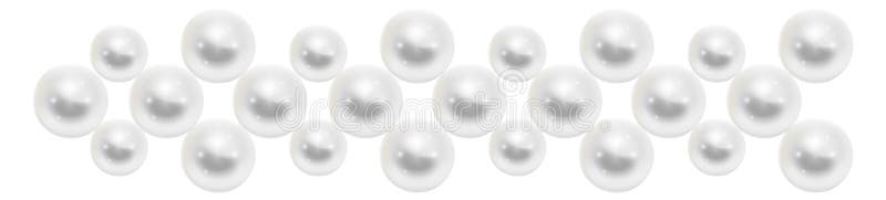 White Bead Pattern String. Realistic Pearl Jewelry Stock Vector ...