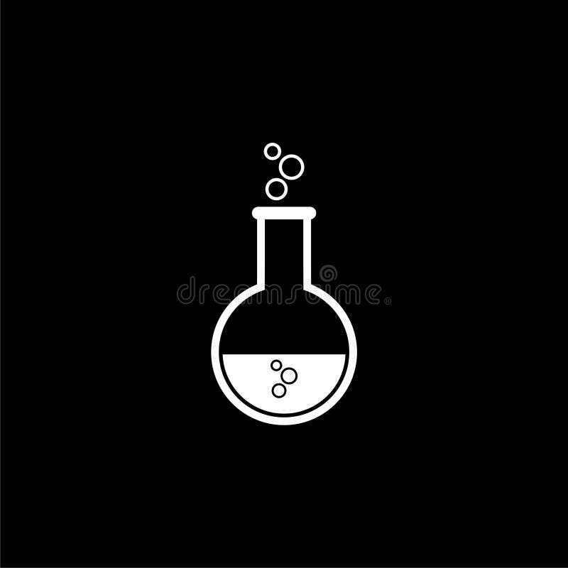 Black Beaker for Experiment Icon or Logo Stock Vector - Illustration of ...