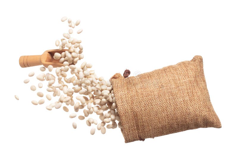 White Bean Fly Throw Up in Sack Bag, White Bean Float Explode, Abstract ...