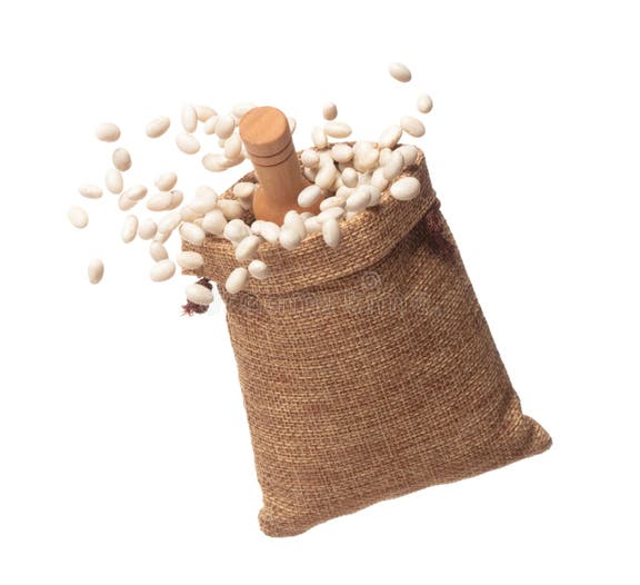 White Bean Fly Throw Up in Sack Bag, White Bean Float Explode, Abstract ...