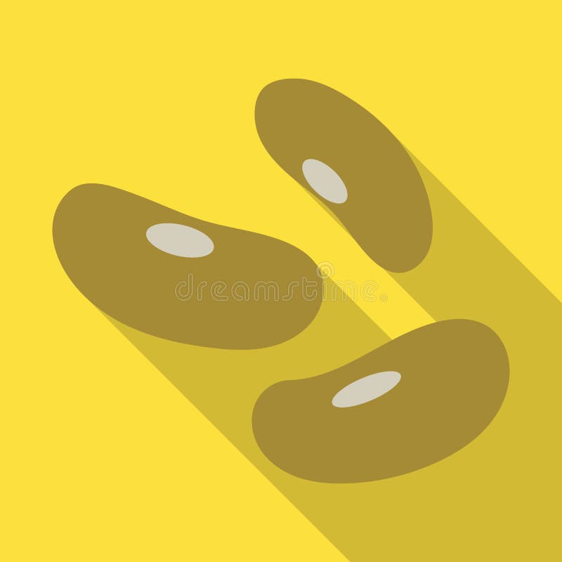 White Bean Vector Icon.Flat Vector Icon Isolated on White Background ...