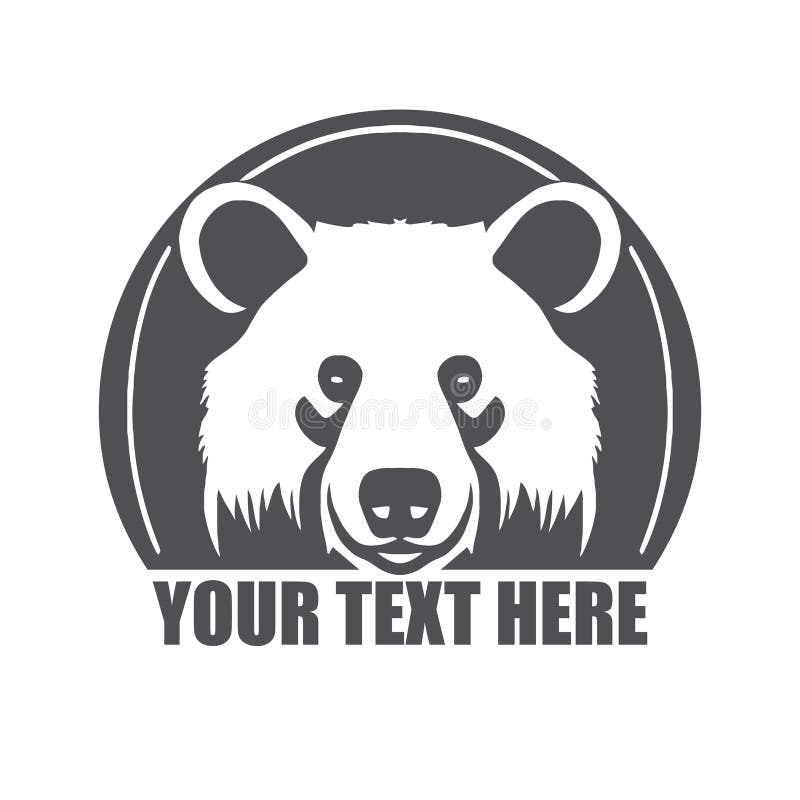 White Bear Logo Minimalistic Simple Icon Vector Stock Vector ...
