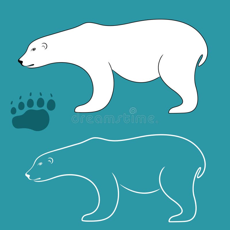 White Bear stock vector. Illustration of snow, white - 48326646