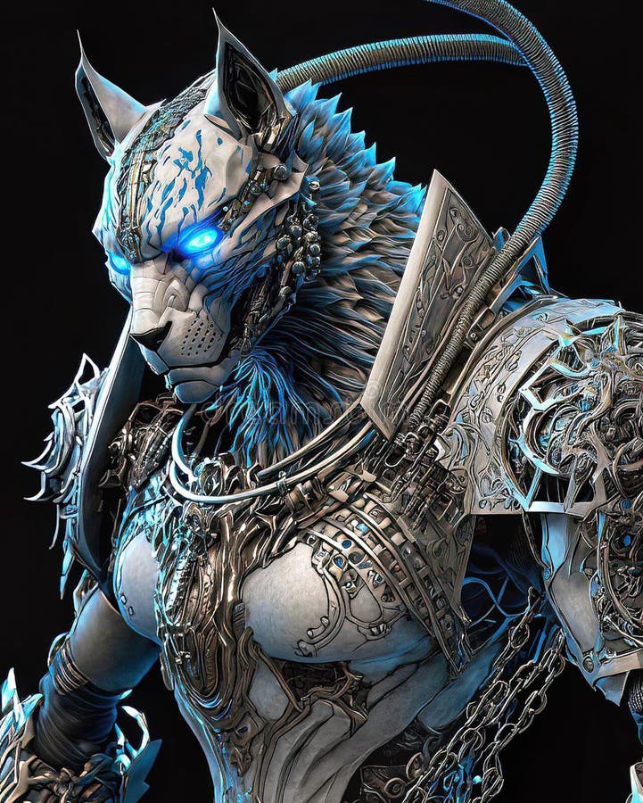 Leopard with Gold War Costume Stock Illustration - Illustration of ...