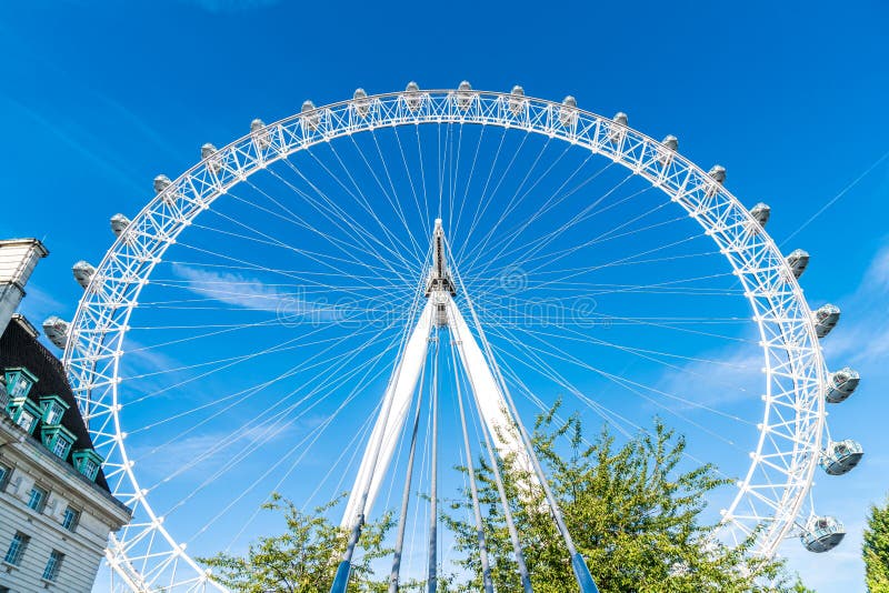 White Beautiful Large Ferris Wheel with Blue Sky Editorial Image ...